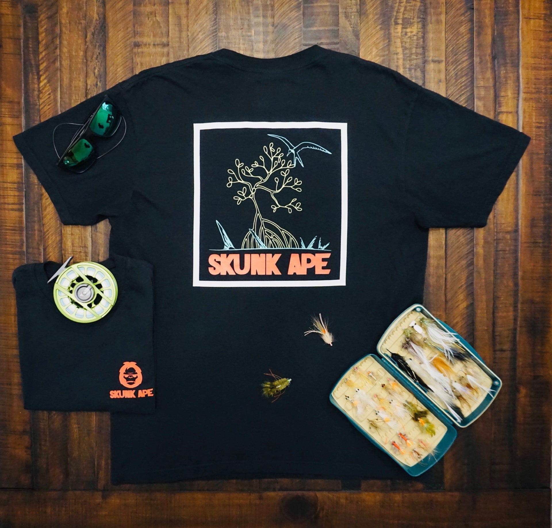 Tails and Mangroves Short Sleeve T-Shirt Permit and Frigate Bird – Skunk Ape Designs